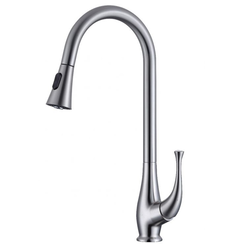 R Pull Down kitchen Faucets 10 13/16" x 19 1/4" Brushed nickel ...