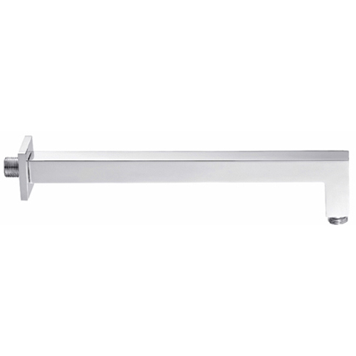 R Wall mount square shower arm 14 1/5"L Chrome - Perfection Kitchen Studio