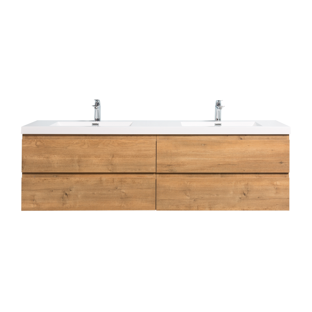 Duko VV372 Grey Rectangular Sink Grey Bathroom Vanity Cabinet with ...